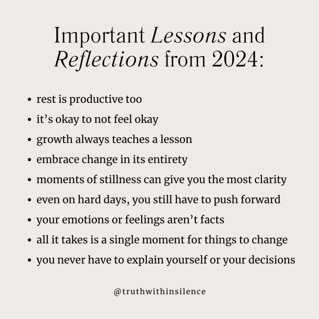 10 Reflections And Life Lessons Learned From 2024